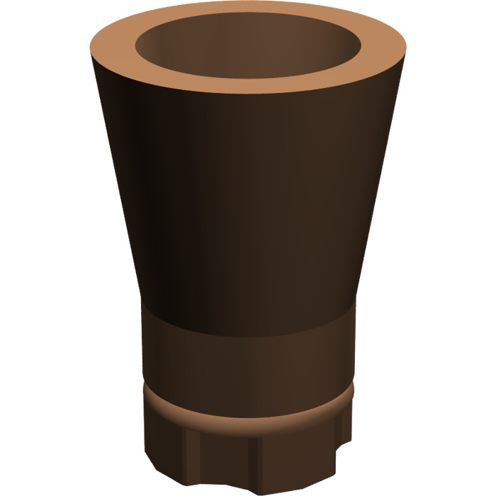 LEGO Brown Palm Tree Trunk with Short Base, "+" Axle Hole (2536 / 6135 ...