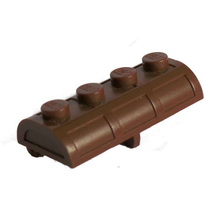 LEGO Brown Treasure Chest Lid 2 x 4 Curved with Thick Hinge (4739 / ...