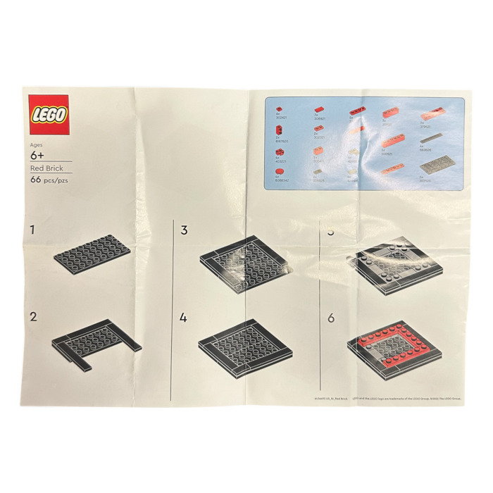 LEGO Buildable 2 x 2 Red Brick Set REDBRICK Instructions | Brick Owl