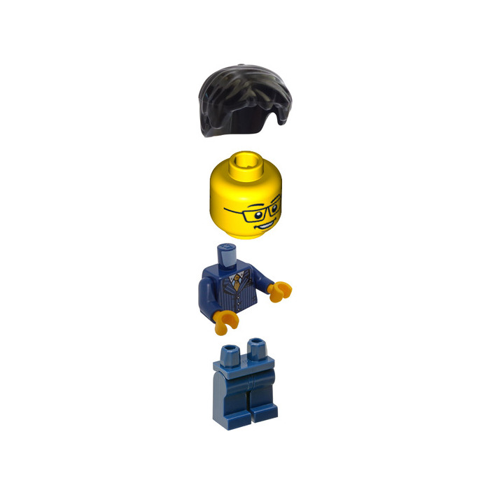 LEGO Business Man with Dark Blue Pin Striped Suit Minifigure | Brick Owl
