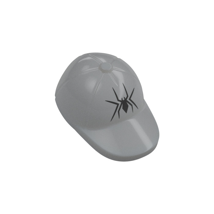 LEGO Cap with Short Smooth Curved Bill with Spider | Brick Owl