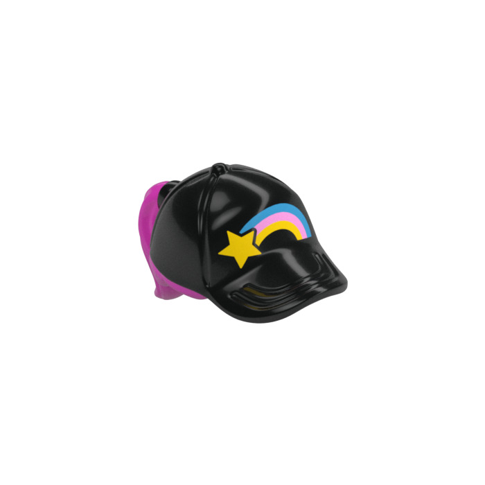 LEGO Cap with Star and Rainbow with Dark Pink Ponytail | Brick Owl ...