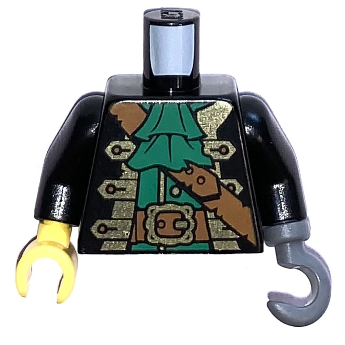 LEGO Captain Redbeard with Gold Epaulettes Minifig Torso (973 / 73001 ...