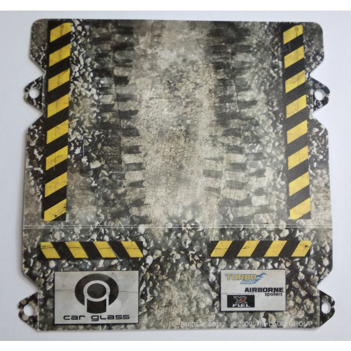 LEGO Cardboard Ramp with Danger Stripes and Tire Tracks (84605) | Brick Owl