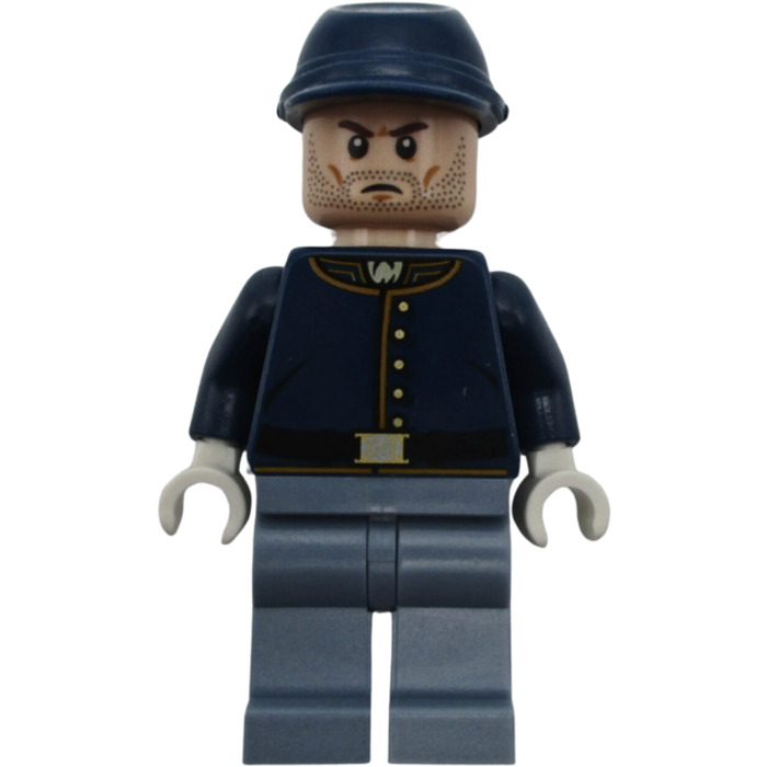LEGO Cavalry Soldier Brown Eyebrows and stubble Lone Ranger Minifigure ...