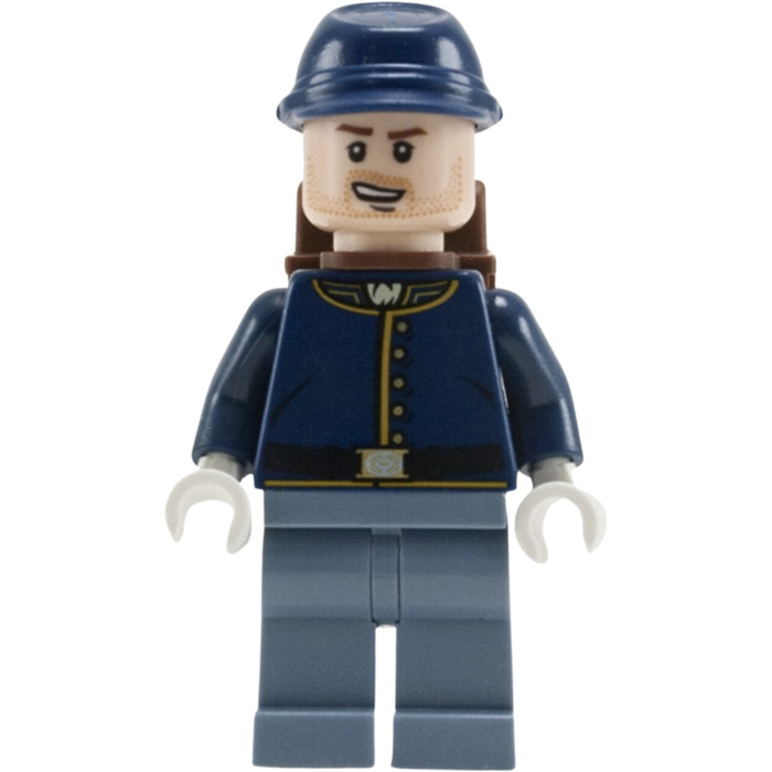 LEGO Cavalry Soldier with Backpack and Brown Eyebrows Minifigure ...