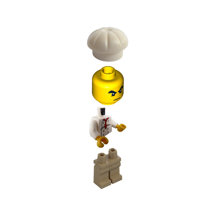 LEGO Chef with Dark Tan Legs and Bushy Eyebrows Minifigure | Brick Owl
