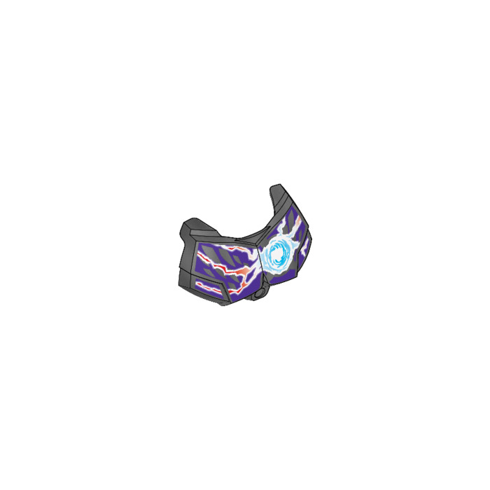 LEGO Chest Armor with Red Lightning on Purple Background (13948 / 98603 ...