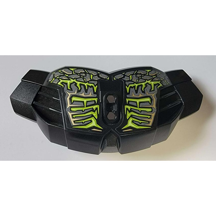 LEGO Chest Cover with Stone with gold cracks and green rib pattern ...