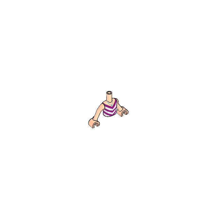 LEGO Chevron Striped Top Friends Torso Female (35677 / 92456) | Brick Owl