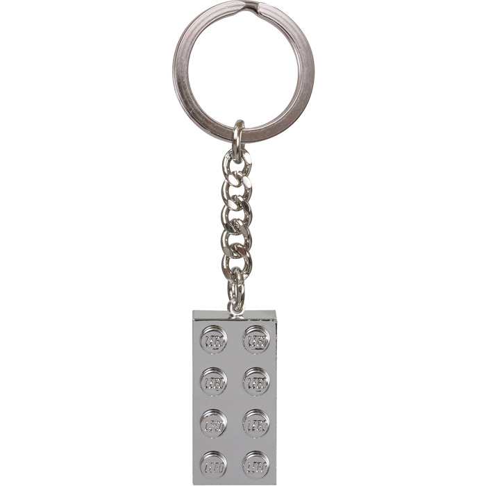 LEGO Chrome Silver 2x4 Key Chain (851406) | Brick Owl - LEGO Marketplace