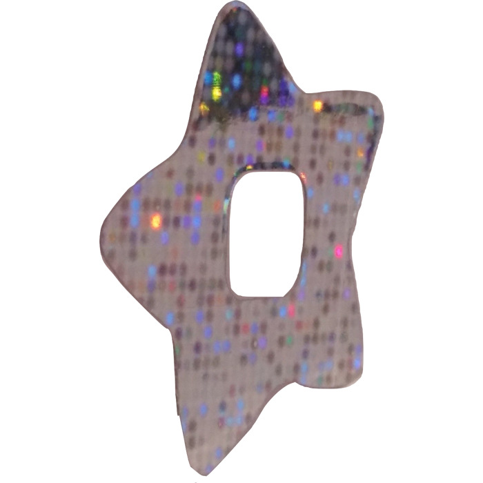 LEGO Chrome Silver Clikits Paper Star 3 x 3 with Holographic ...