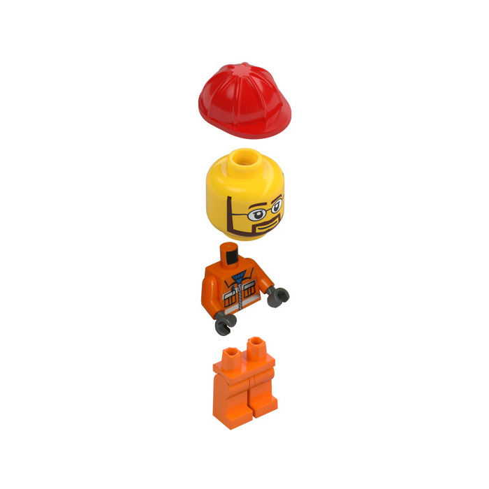 LEGO City Bearded Construction Worker Minifigure | Brick Owl - LEGO ...