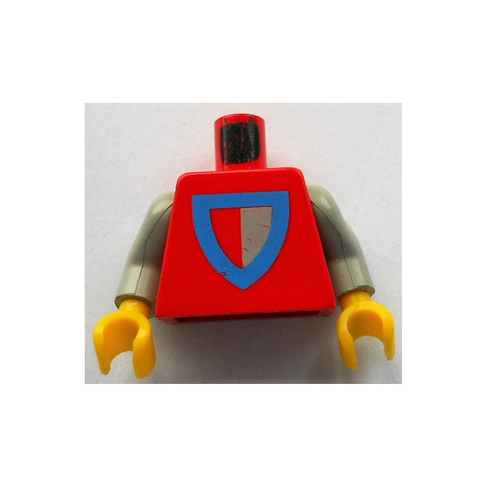 LEGO Classic Castle Knight Torso with Red/Gray Shield Assembly (973 ...