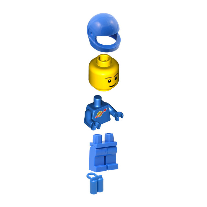 LEGO Classic Space Astronaut (Blue) with Air Tanks and Modern Helmet ...