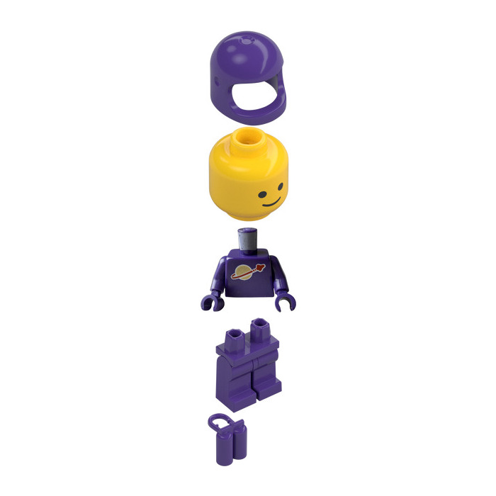 LEGO Classic Space Astronaut (Dark Purple) with Air Tanks Minifigure ...