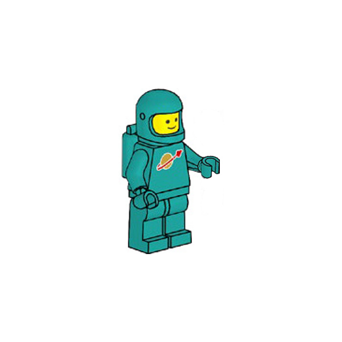 LEGO Classic Space Astronaut (Dark Turquoise) with Air Tanks Minifigure ...