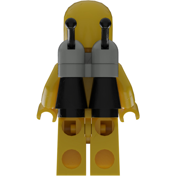 LEGO Classic Space Astronaut (Yellow) with Jet Pack with Black Cones ...