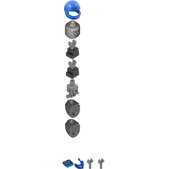 LEGO Clay Bot with Blue Visor Minifigure | Brick Owl - LEGO Marketplace