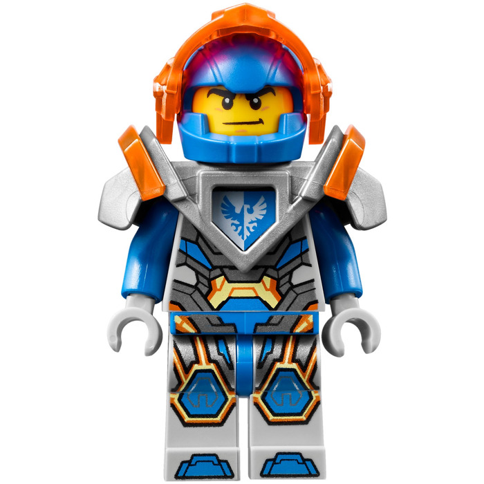 LEGO Clay with Neon Reddish Orange Visor and Silver Armor Minifigure ...