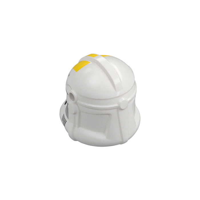 LEGO Clone Trooper Helmet (Phase 2) with Holes with 327th Yellow ...