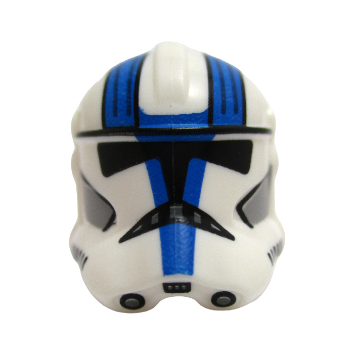 LEGO Clone Trooper Helmet (Phase 2) with Holes with 501st Blue and ...