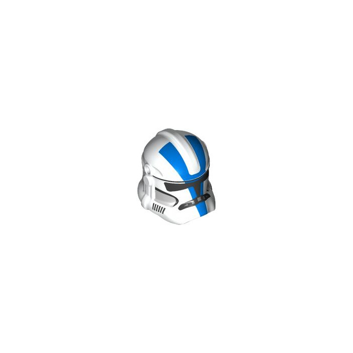 LEGO Clone Trooper Helmet (Phase 2) with Holes with 501st Blue Markings ...