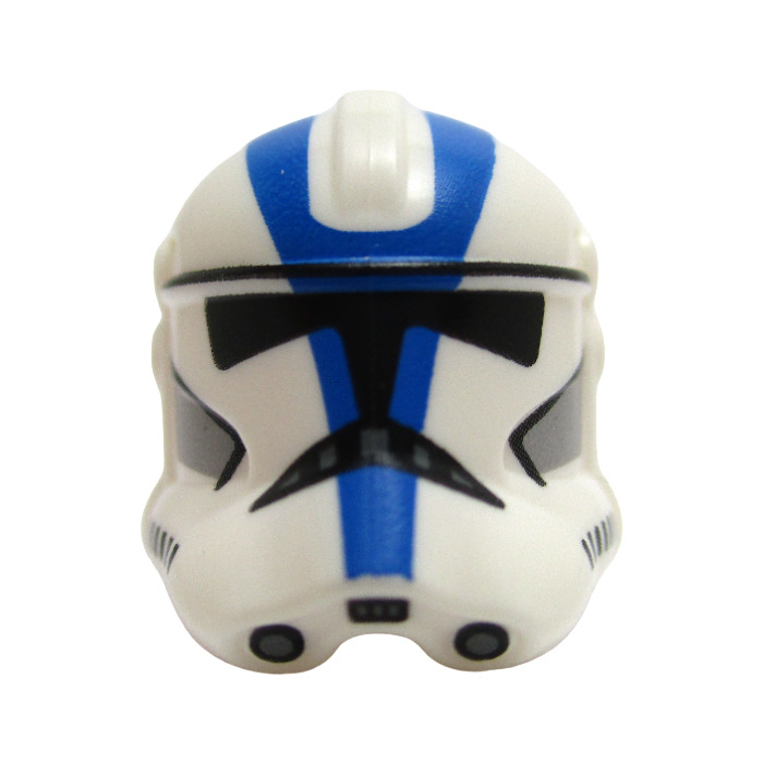 LEGO Clone Trooper Helmet (Phase 2) with Holes with 501st Blue Markings ...