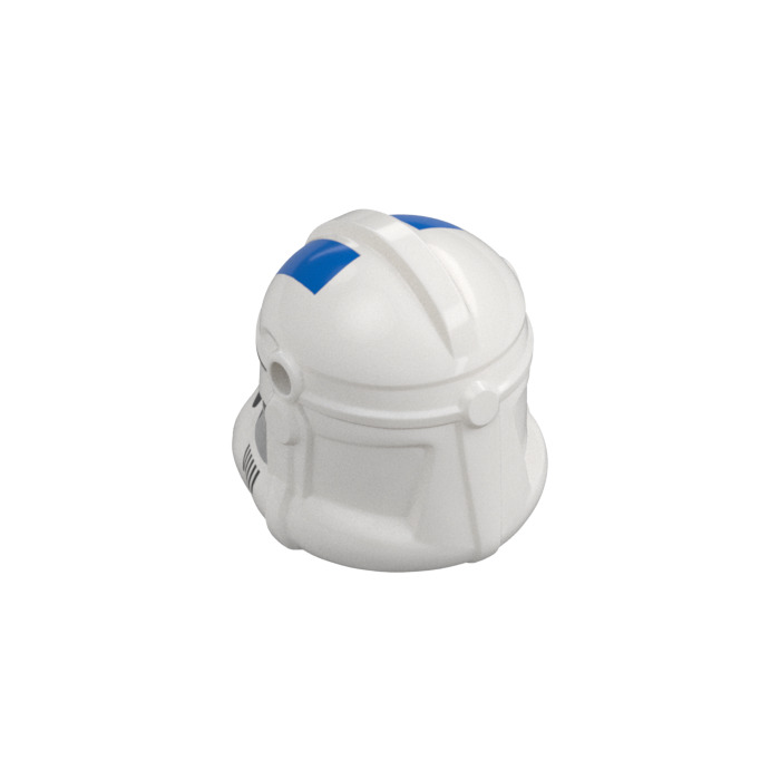 LEGO Clone Trooper Helmet (Phase 2) with Holes with 501st Blue Markings ...