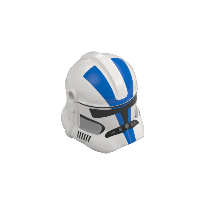LEGO Clone Trooper Helmet (Phase 2) with Holes with 501st Blue Markings (11217 / 91757) | Brick ...