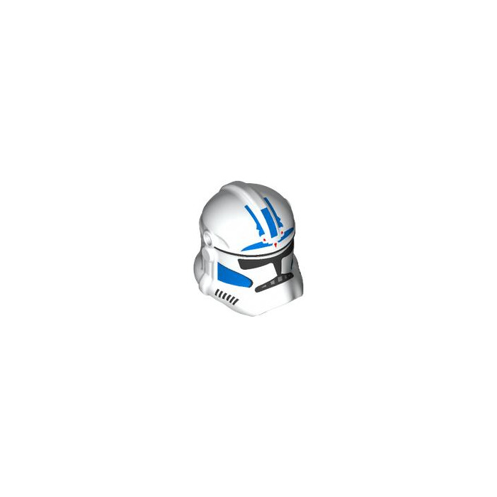 LEGO Clone Trooper Helmet (Phase 2) with Holes with ARC Trooper Blue ...