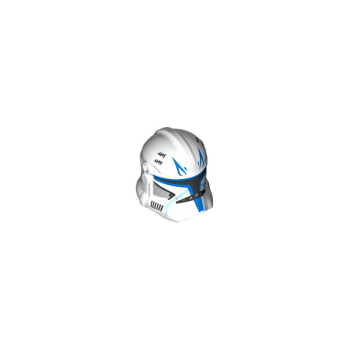 LEGO Clone Trooper Helmet (Phase 2) with Holes with Captain Rex Blue ...