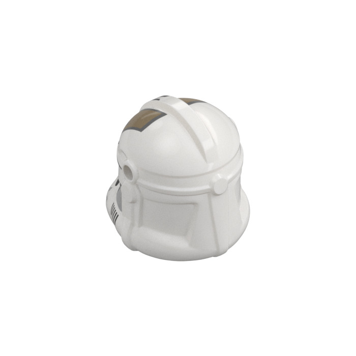 LEGO Clone Trooper Helmet (Phase 2) with Holes with Dark Tan Gunner ...