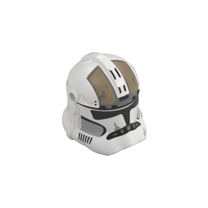 LEGO Clone Trooper Helmet (Phase 2) with Holes with Dark Tan Gunner ...