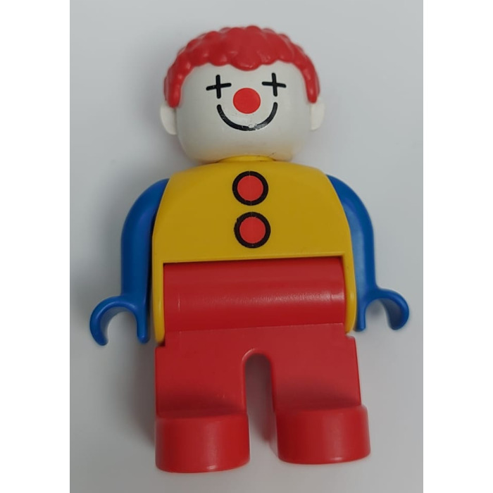 LEGO Clown with Yellow Top and Red Curly Hair Duplo Figure | Brick Owl ...