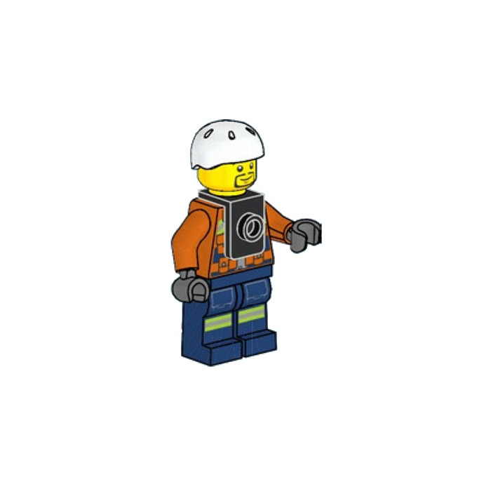 LEGO Coast Guard (Male) with Reddish Orange Jacket and Helmet with Neck ...
