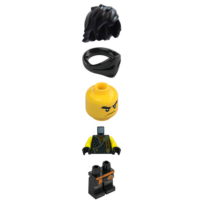 LEGO Cole - Dragons Rising with Tournament Armor and Black Face Mask ...