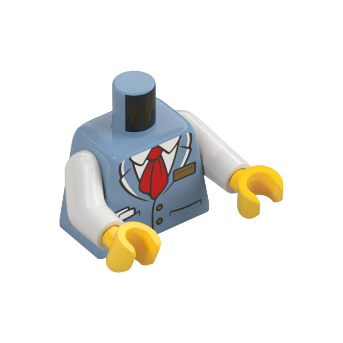 LEGO Conductor with Black Braided Hair Minifig Torso (973 / 76382 ...