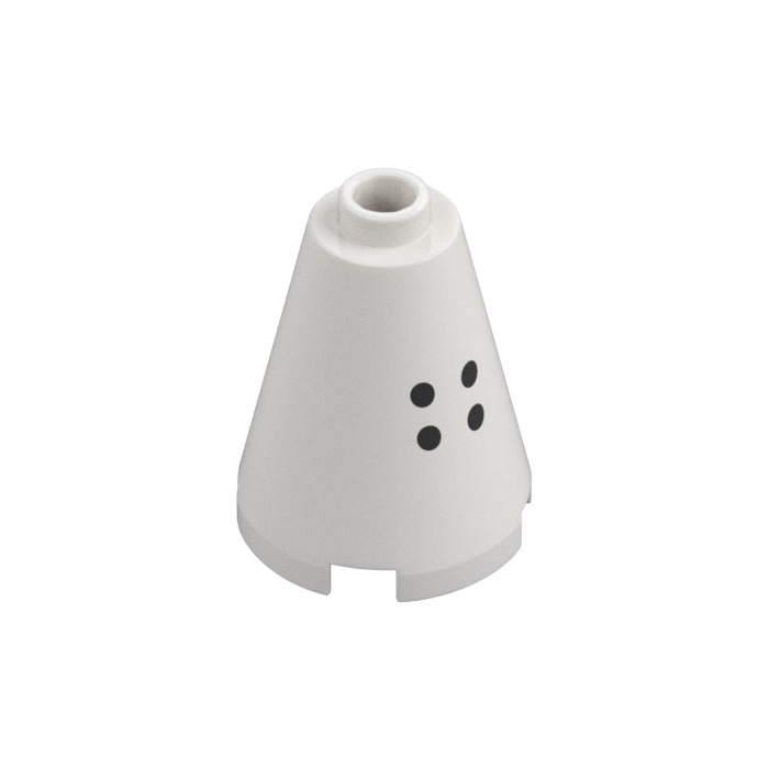 LEGO Cone 2 x 2 x 2 with 4 Black Dots (Open Stud) (3942) | Brick Owl ...