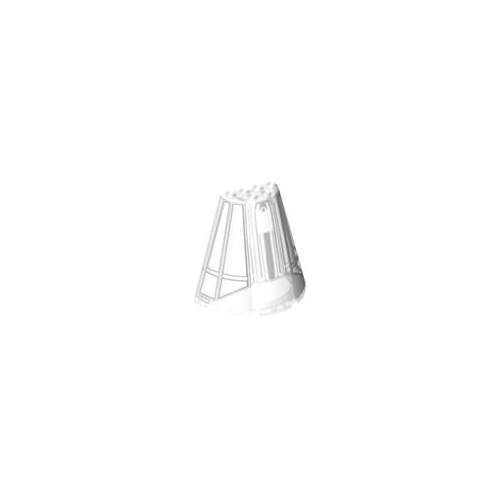 LEGO Cone 8 x 4 x 6 Half with Millenium Falcon Cockpit (38215 / 48310 ...