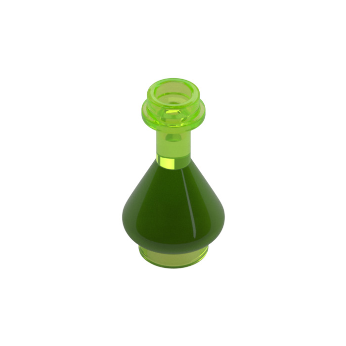 LEGO Conical Flask with Transparent Bright Green Fluid (33027 / 38029 ...