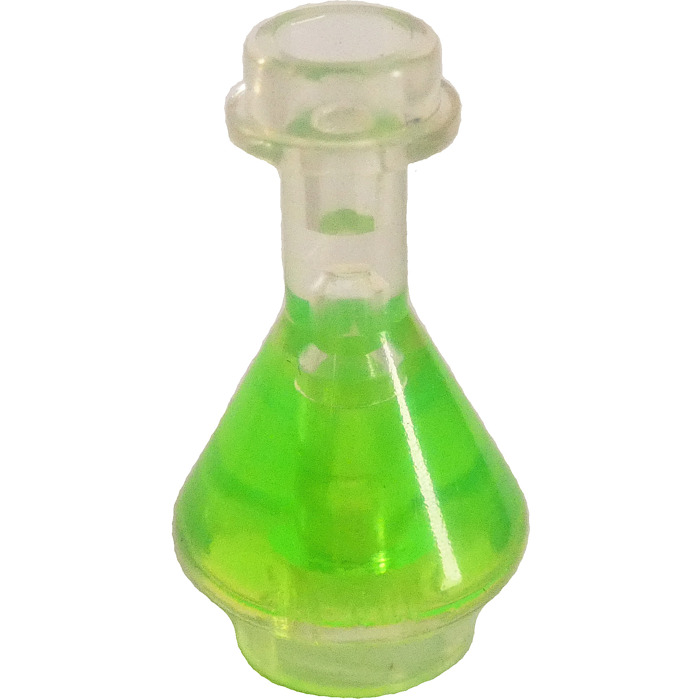 LEGO Conical Flask with Transparent Bright Green Fluid (33027 / 38029 ...