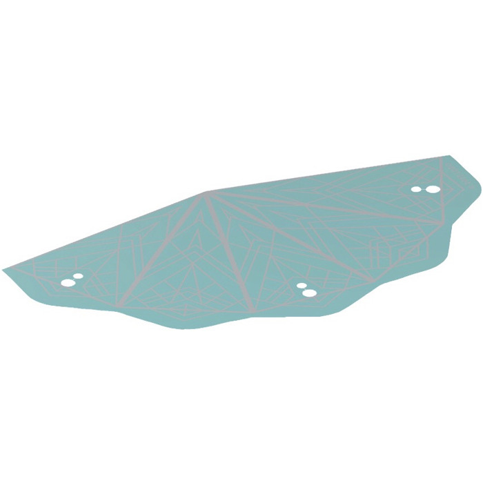 LEGO Conical Roof with Silver Geometric Triangles (105041) | Brick Owl