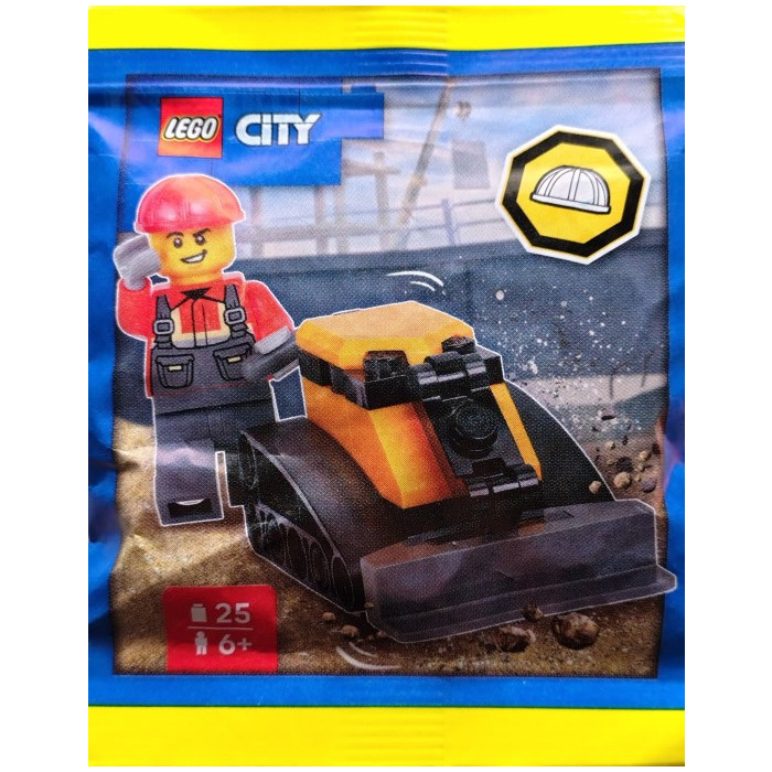 LEGO Construction Worker with Bulldozer Set L0002221 | Brick Owl