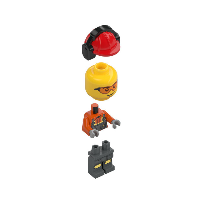 LEGO Construction Worker with Ear Protector Minifigure | Brick Owl ...