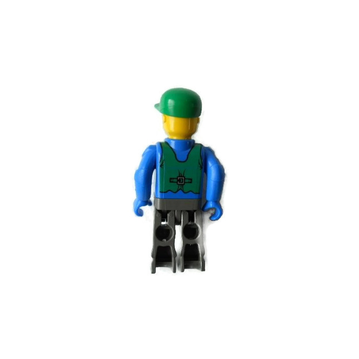 LEGO Construction Worker with Green Cap with ‘BRICK’ Minifigure | Brick ...
