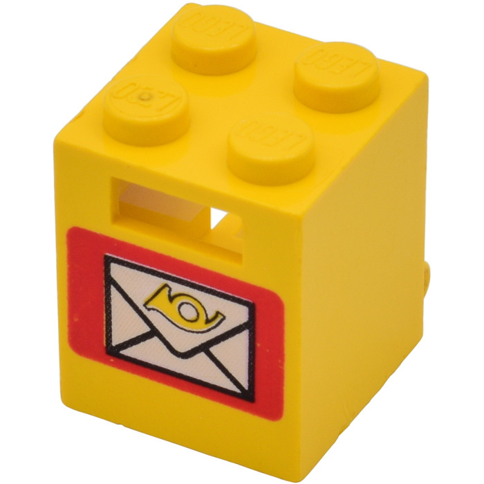 LEGO Container 2 x 2 x 2 with Mail Envelope with Solid Studs (4345 / ...