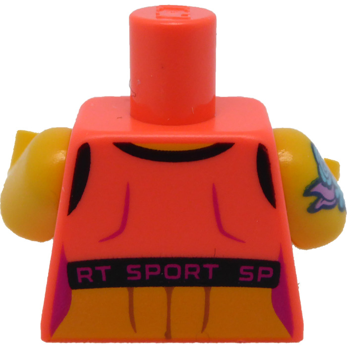 LEGO Coral Minifig Torso Fitness Instructor (973) | Brick Owl - LEGO ...