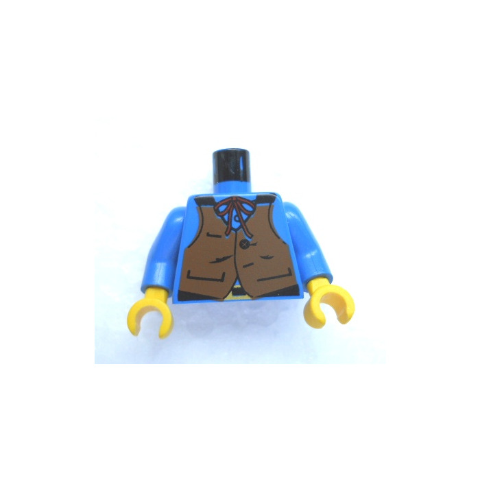 LEGO Cowboy Blue Shirt Torso (973) | Brick Owl - LEGO Marketplace