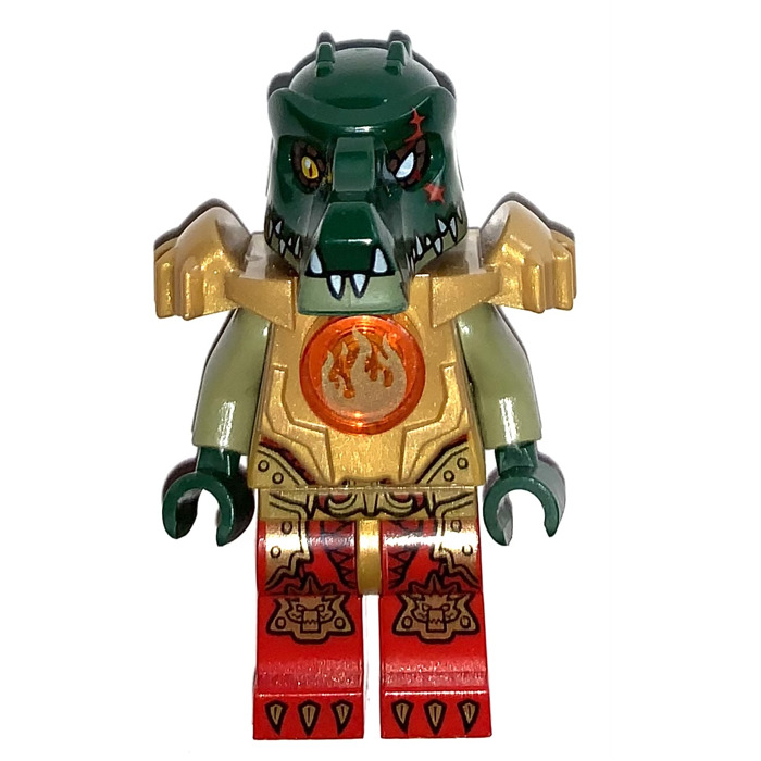 LEGO Cragger with Fire Chi and Ridged Armor with Gold Torso Minifigure ...